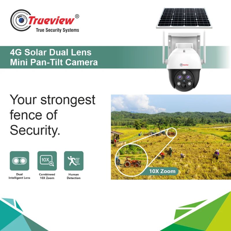 Buy TrueView 3MP Solar DUAL LENS 4G Mini Pan-Tilt Easy to Install ...