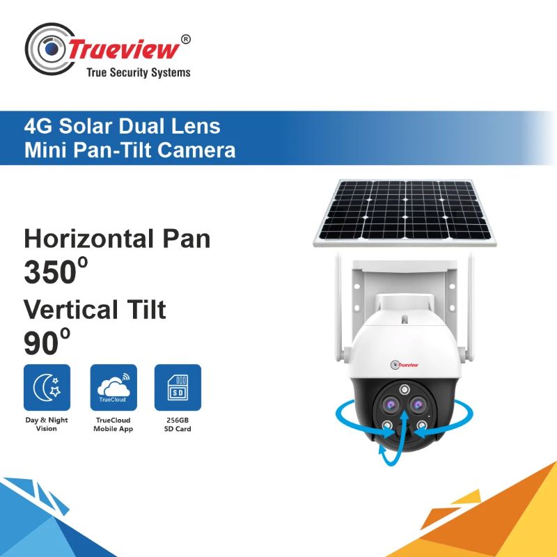 Buy TrueView 3MP Solar DUAL LENS 4G Mini Pan-Tilt Easy to Install ...