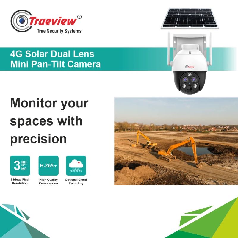 Buy TrueView 3MP Solar DUAL LENS 4G Mini Pan-Tilt Easy to Install ...