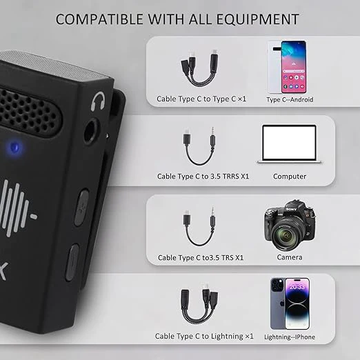 Buy Hiffin HWM-50 2-Person Wireless Microphone System for Camera ...