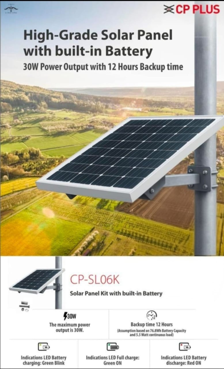 Buy CP Plus Solar Panel Kit with Built In Battery CP-SL06K online from ...